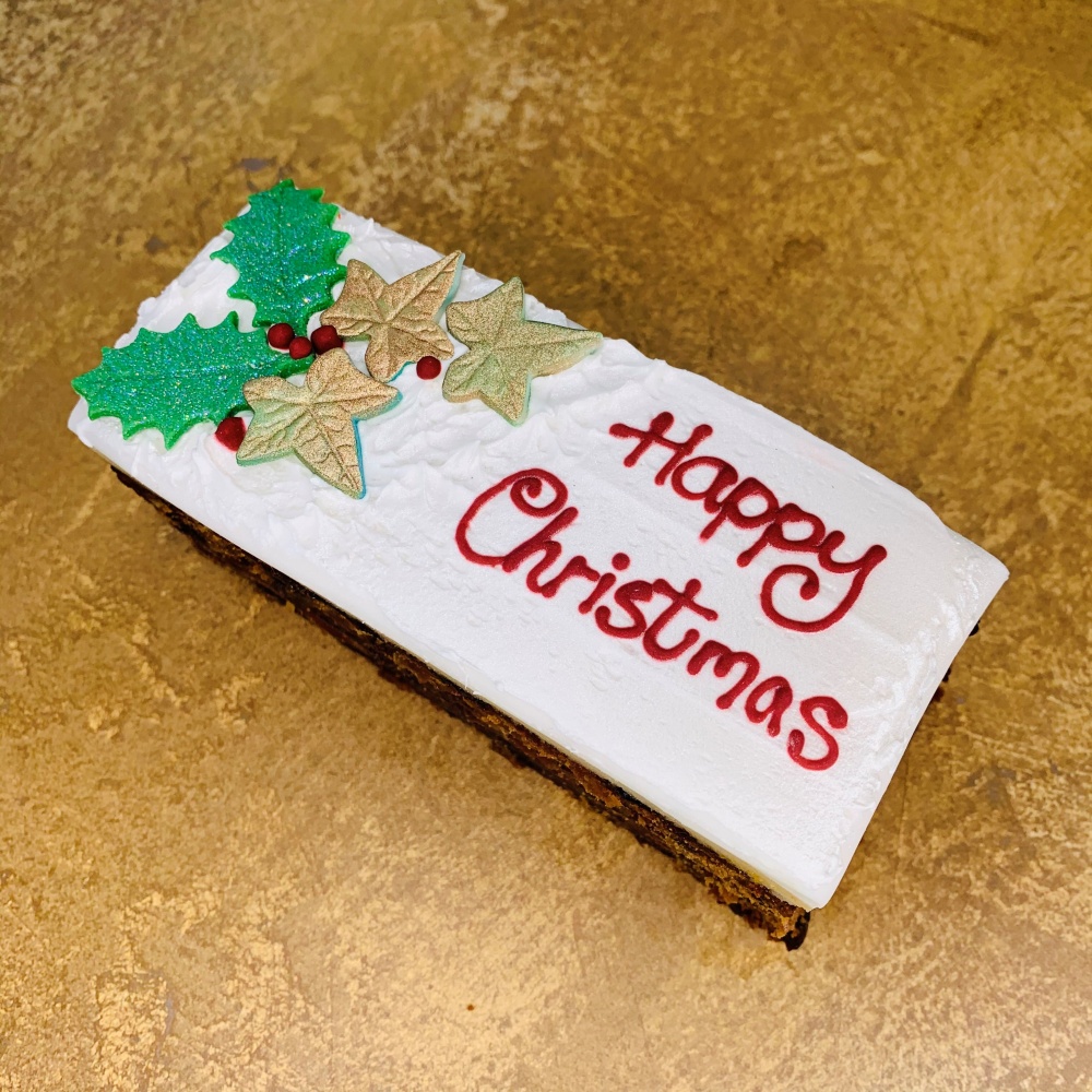Christmas Iced Fruitcake Slab